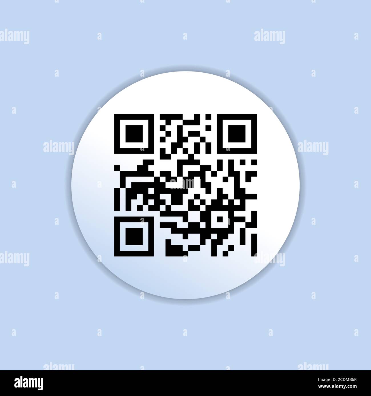 QR code icon in trendy flat style isolated on white background. Symbol ...