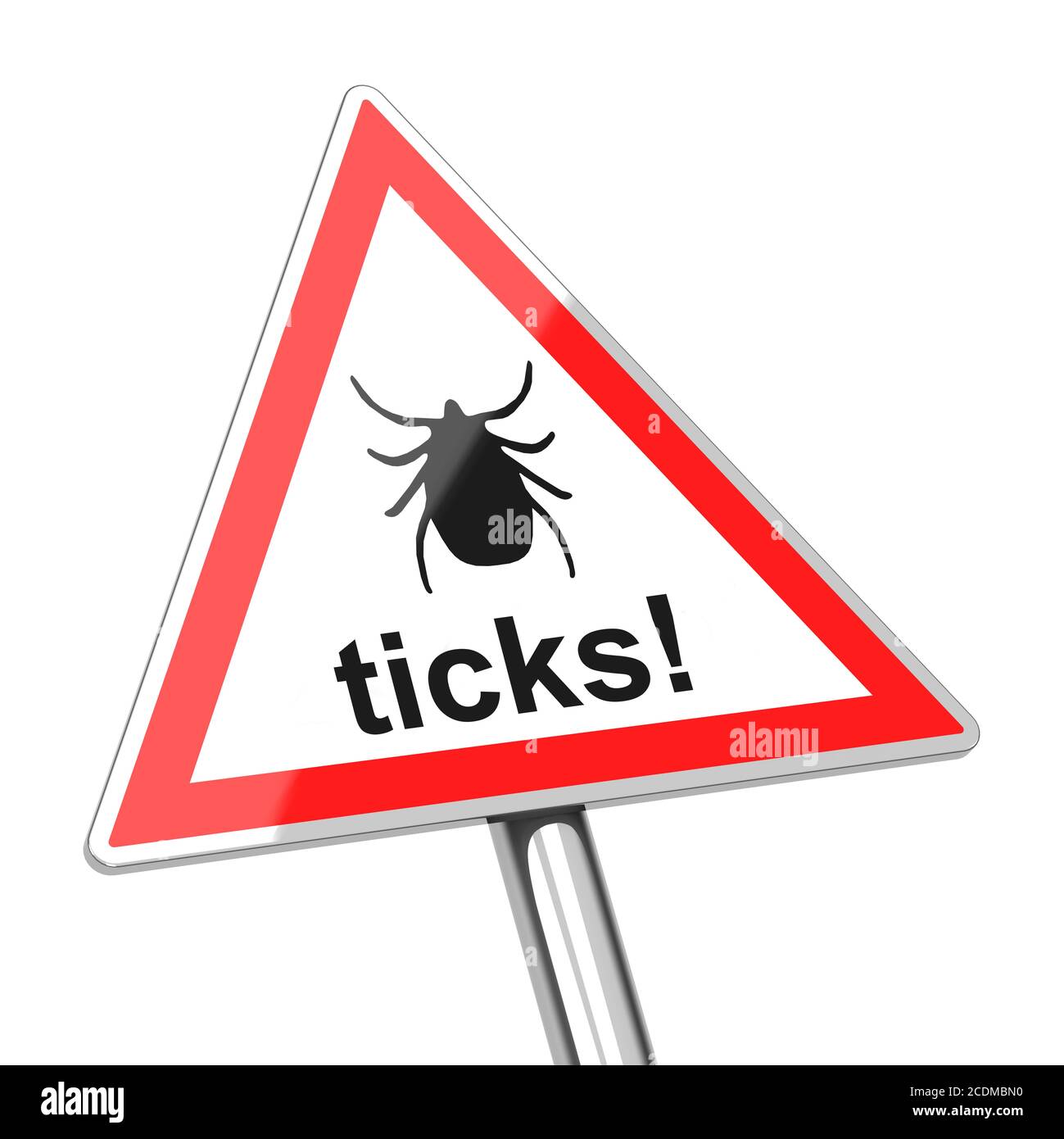 ticks warning sign Stock Photo - Alamy
