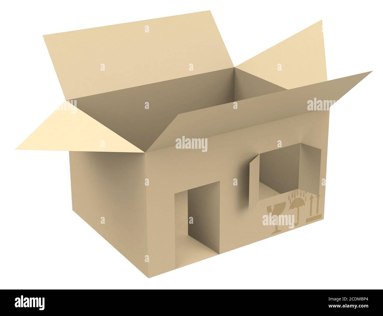 the house cardboard box Stock Photo - Alamy