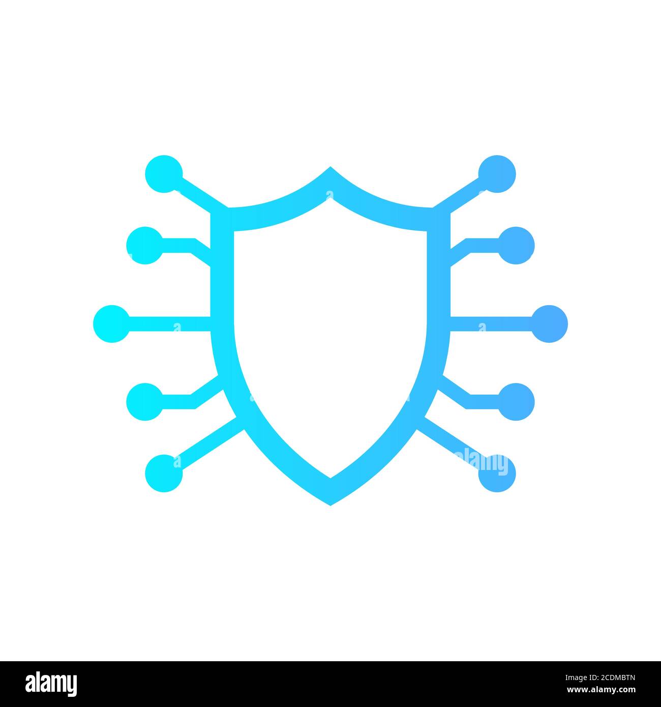 Shield Icon In Trendy Flat Style Isolated On White Background Shield