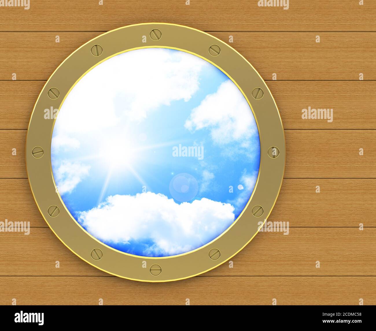 Cruise ship porthole view hi-res stock photography and images - Alamy