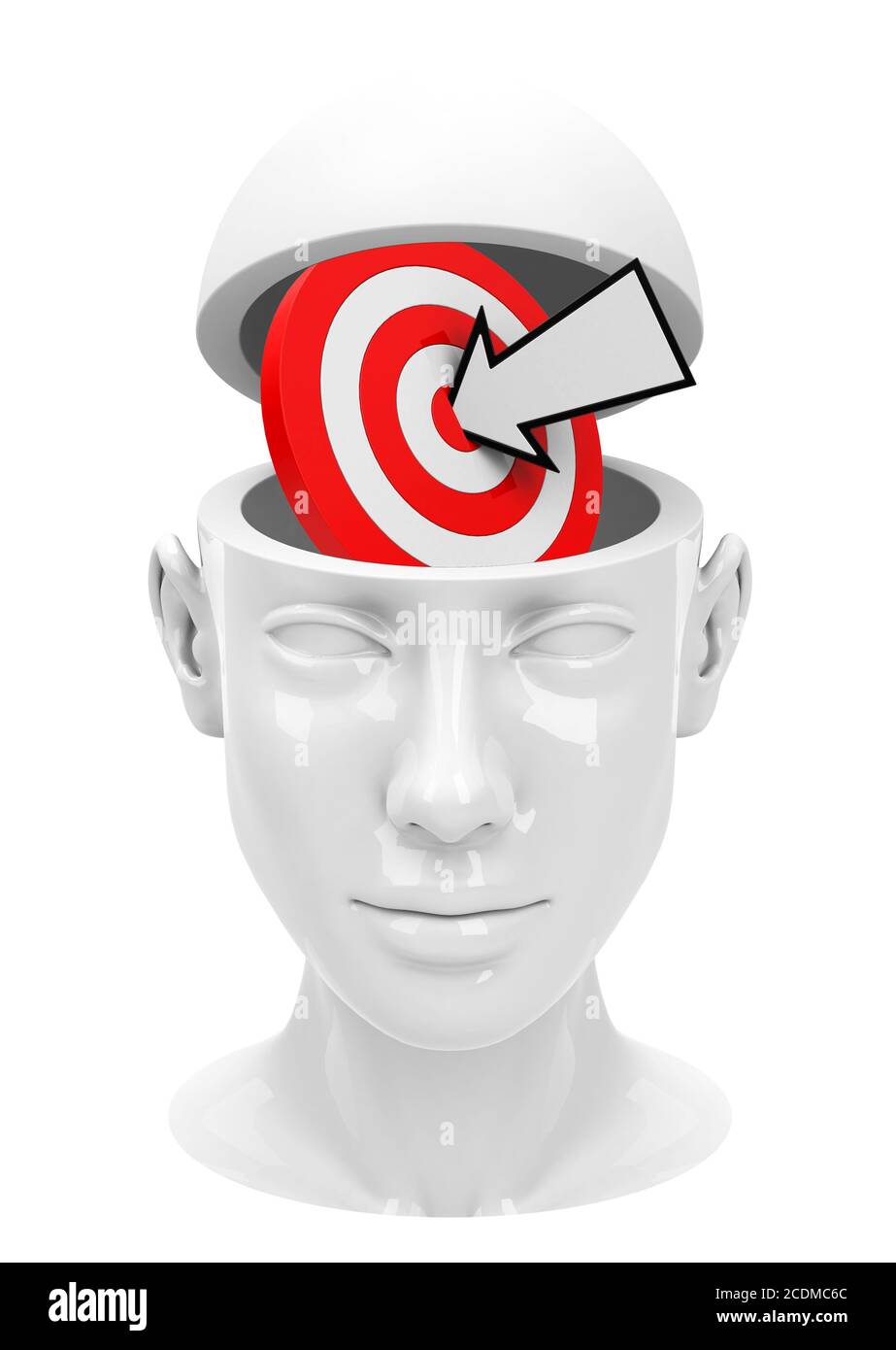 target inside a head Stock Photo - Alamy