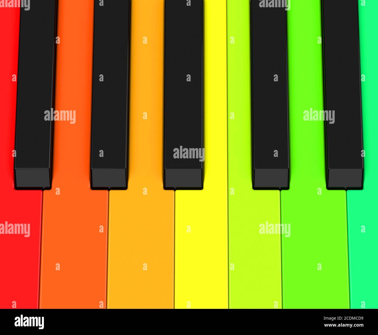 the colorful piano keys Stock Photo - Alamy