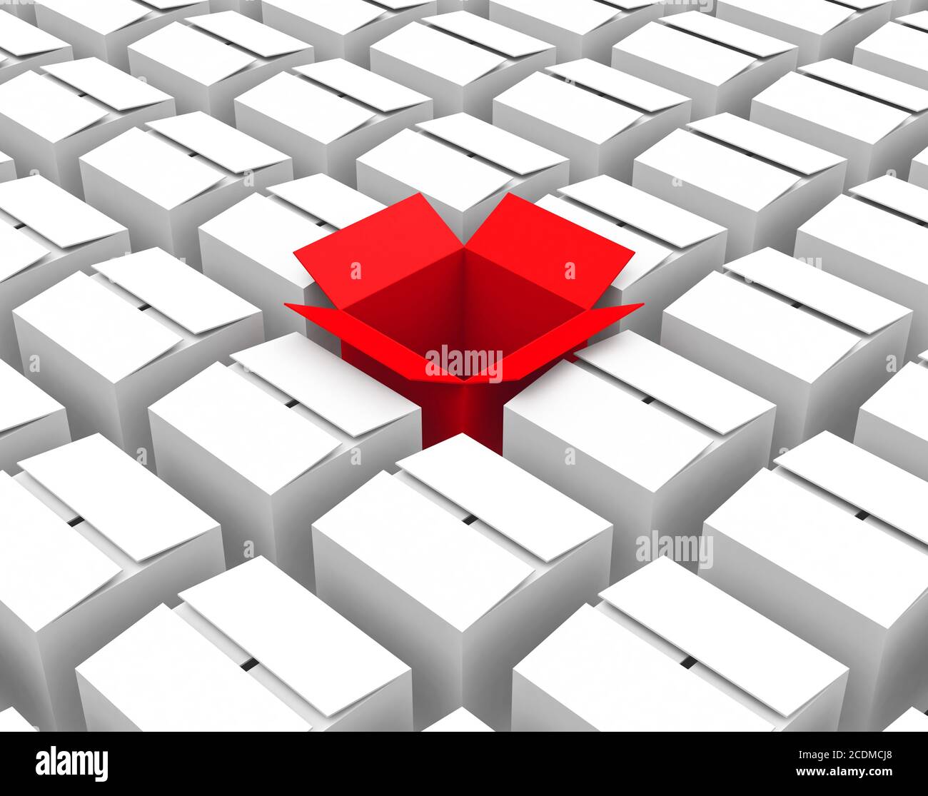 the red cardboard box Stock Photo - Alamy