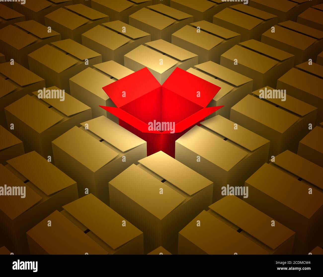 the red cardboard box Stock Photo - Alamy