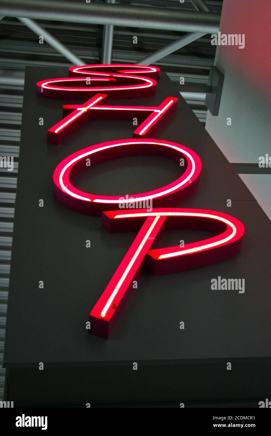 Shop Neon Light - 2 Stock Photo - Alamy