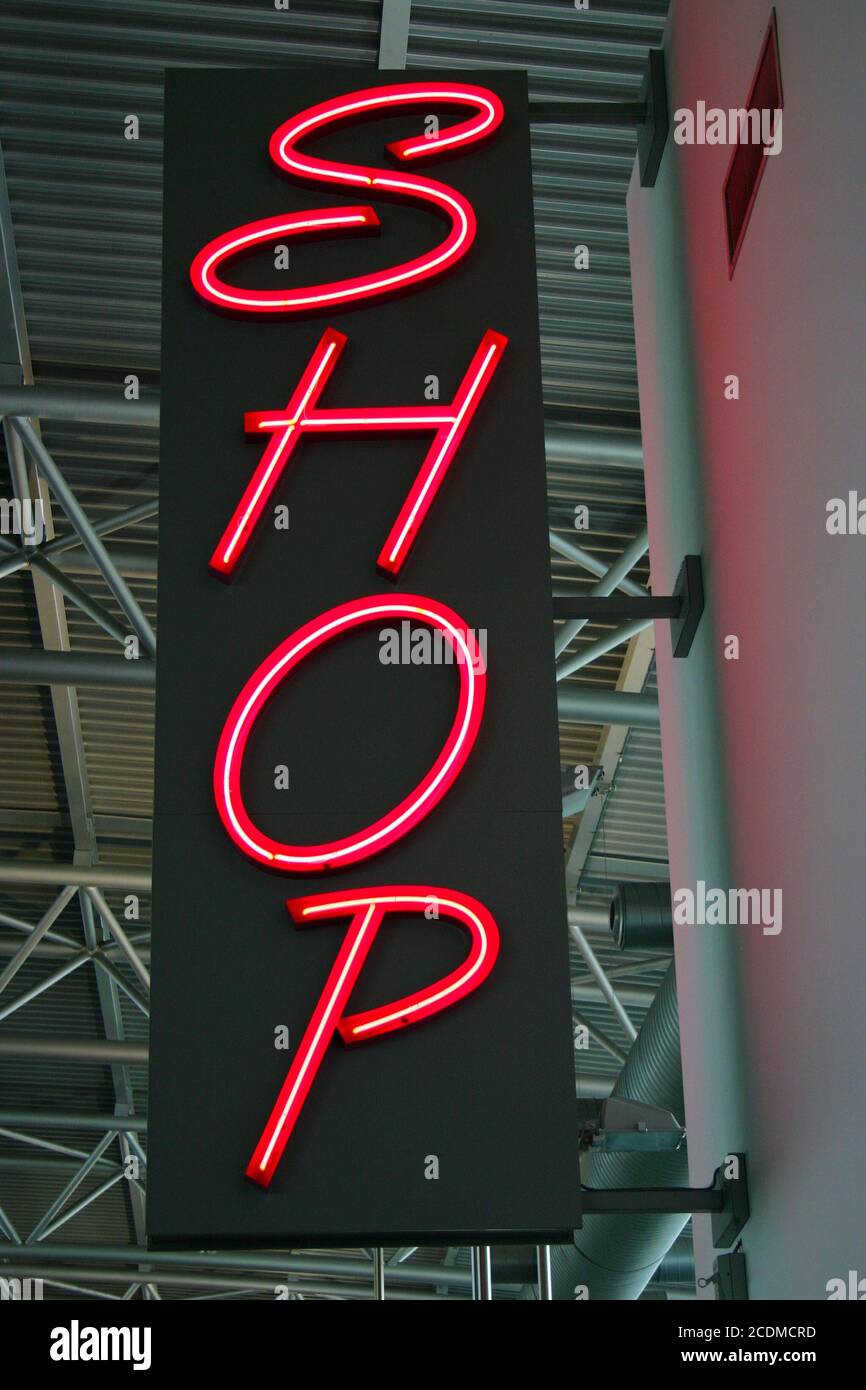Shop Neon Light - 1 Stock Photo - Alamy