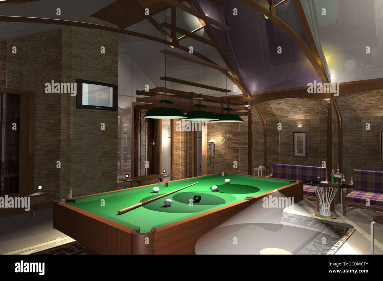 Billiard interior hi-res stock photography and images - Alamy
