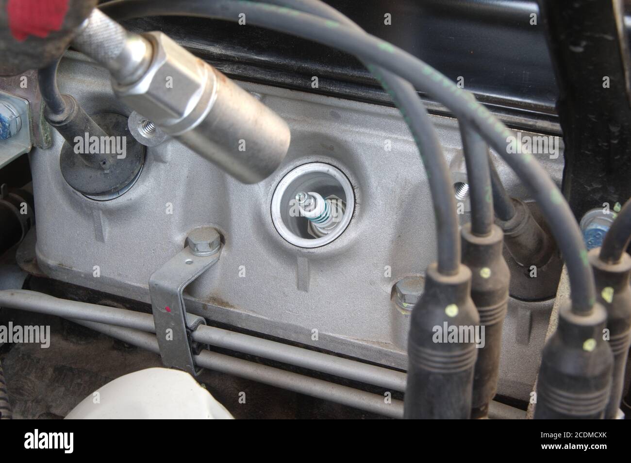 Engine - spark plugs Stock Photo - Alamy