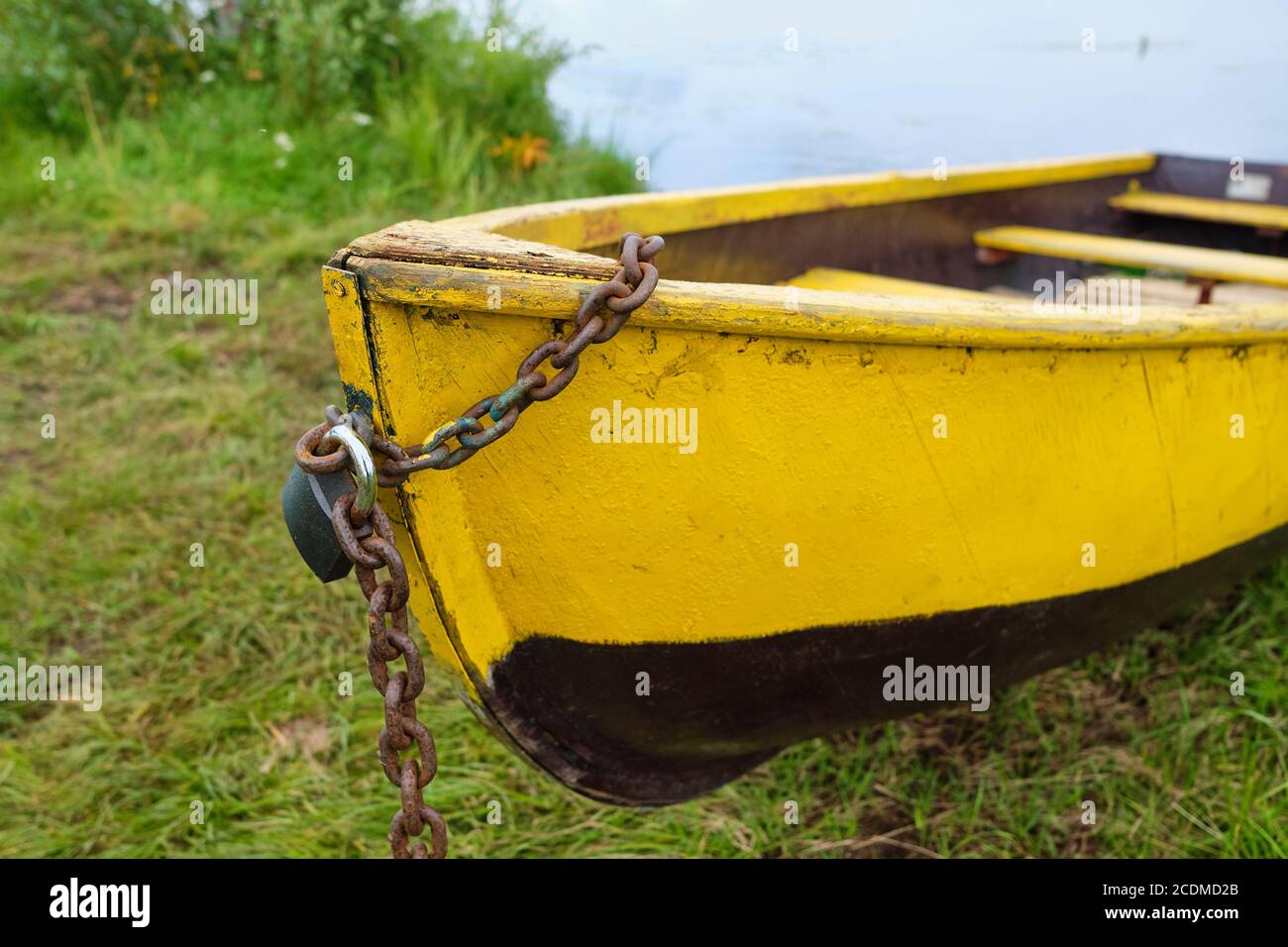Chained up fishing boat hi-res stock photography and images - Alamy