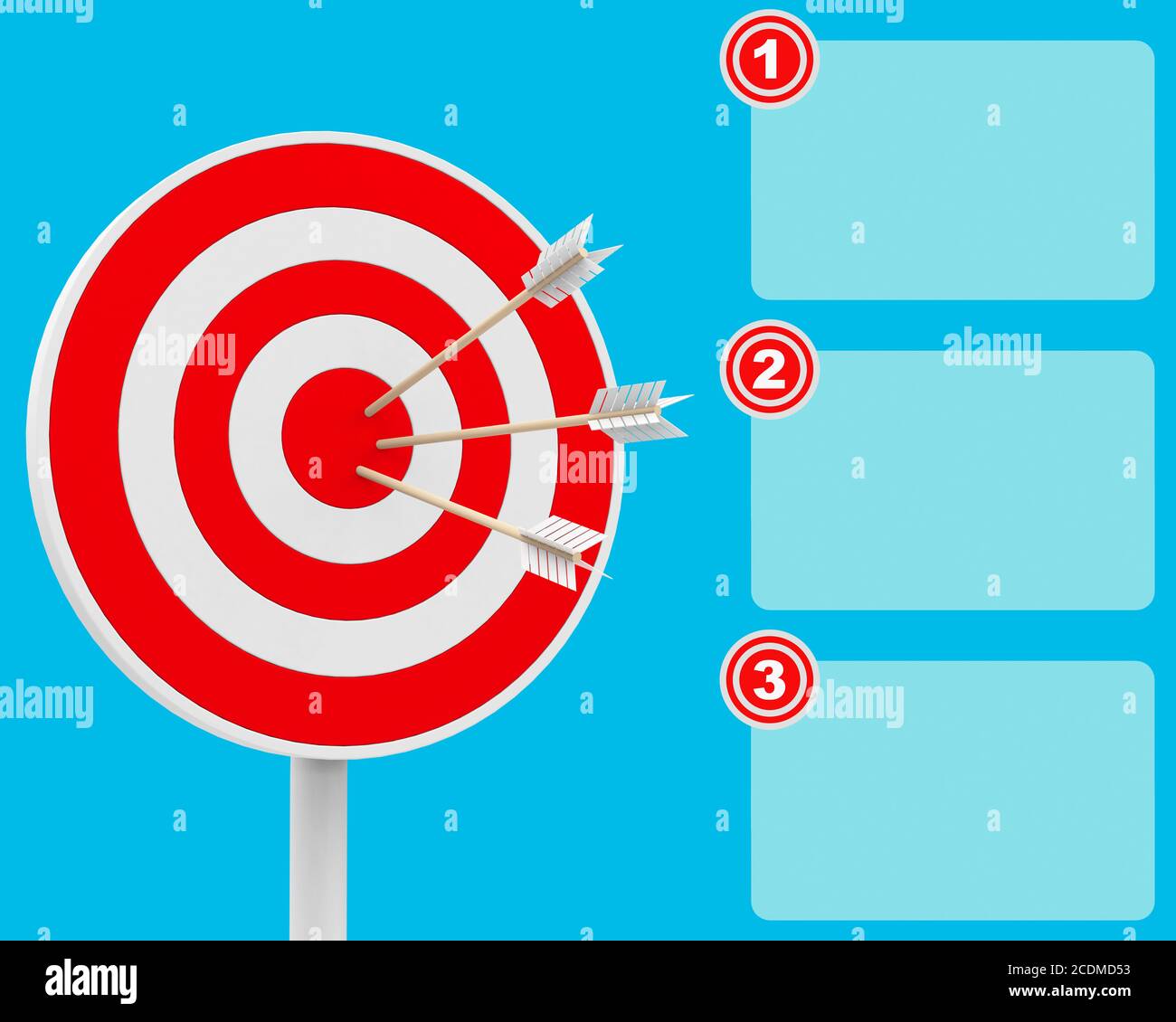 three step target Stock Photo - Alamy