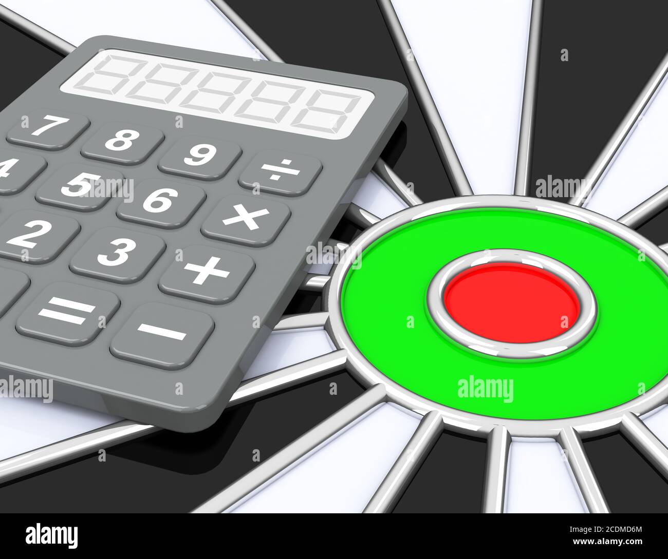 target with calculator Stock Photo - Alamy