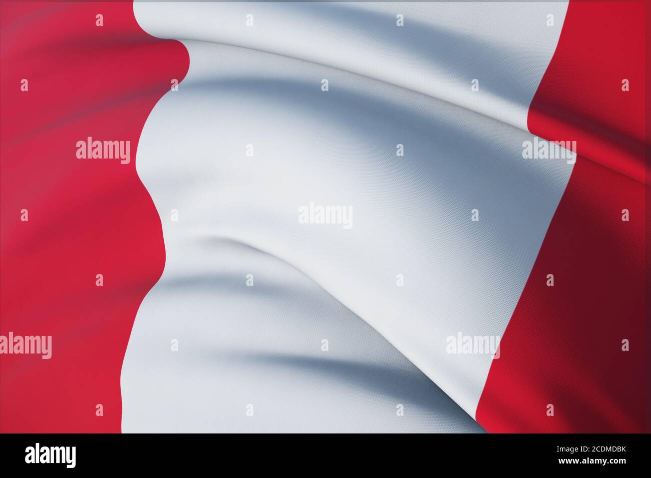 Waving flags of the world - flag of Peru. Closeup view, 3D illustration ...