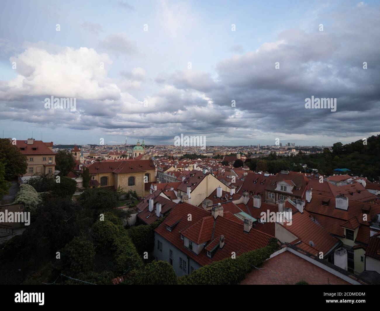 Rooftops of Prague seen from Prague Castle, Czech Republic Stock Photo ...