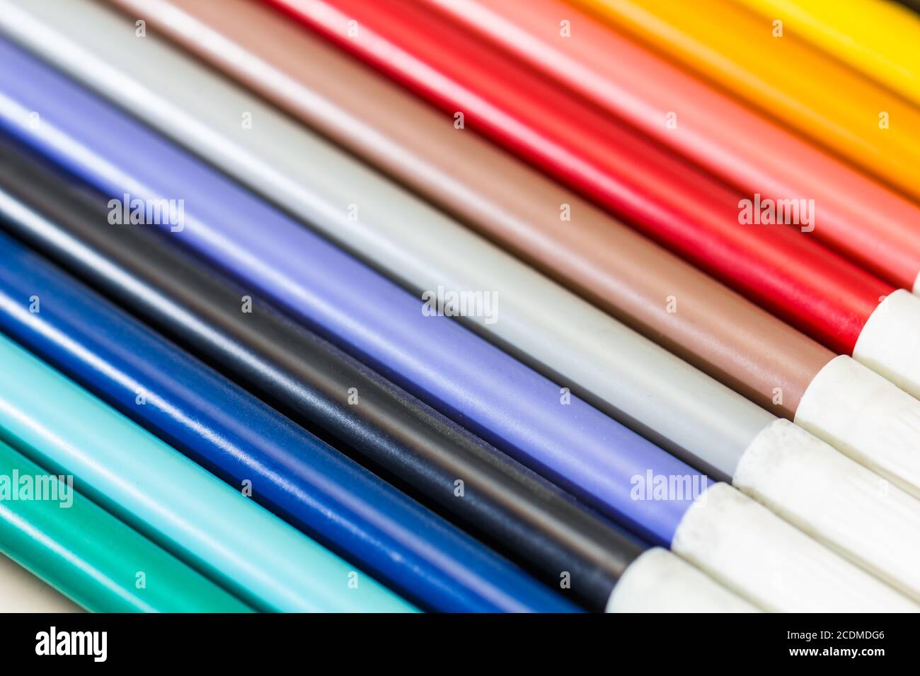 Color pen. Colored Markers background Stock Photo - Alamy