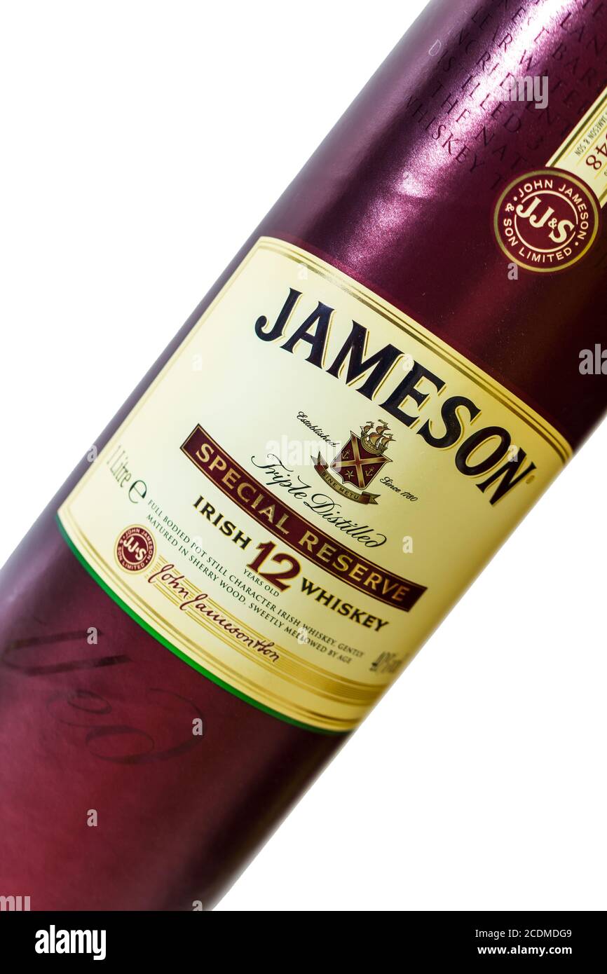 Jameson irish whiskey mark from original metal box Stock Photo - Alamy