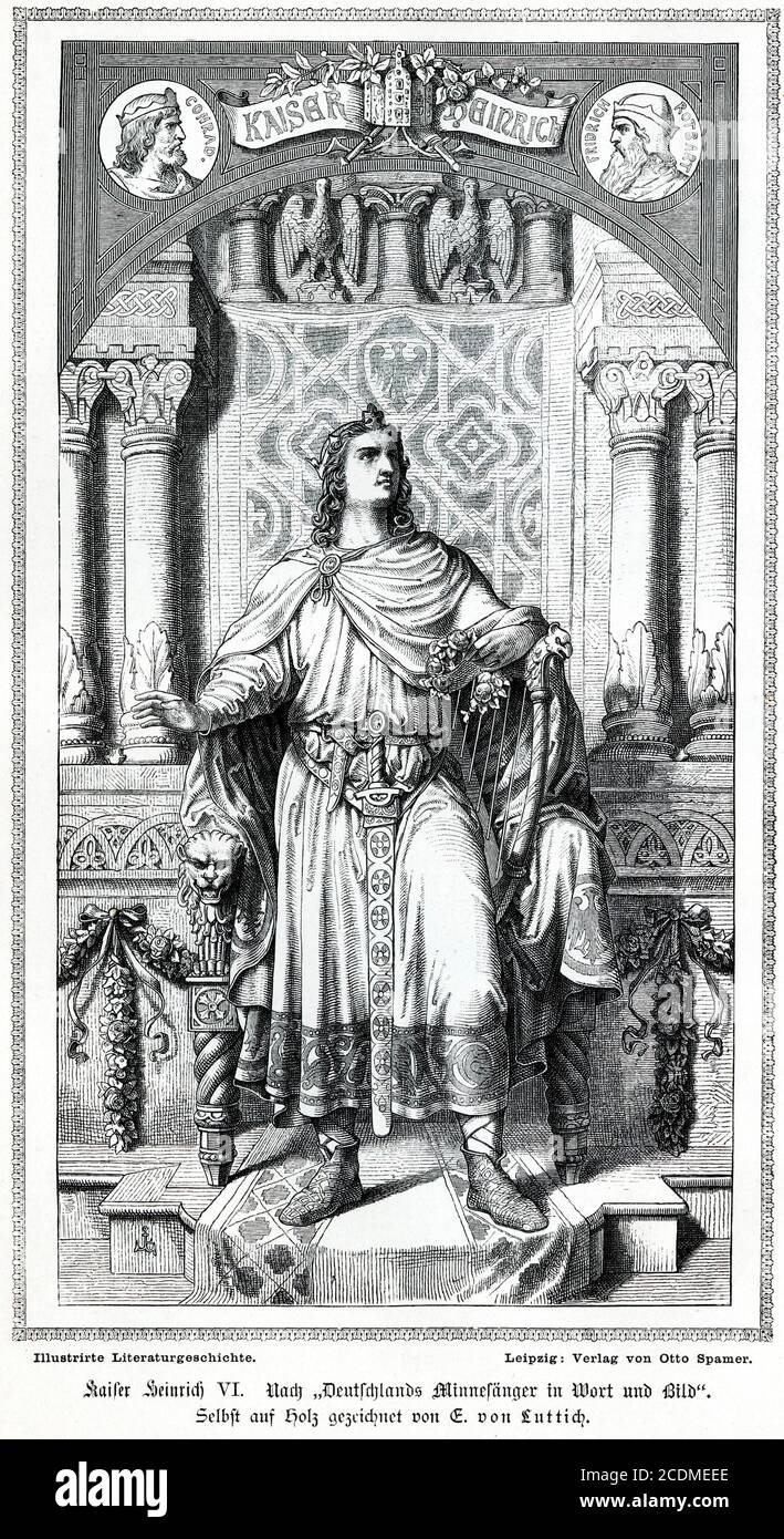 Emperor Heinrich VI after Deutschlands Minnesaenger in Wort und Bild ...