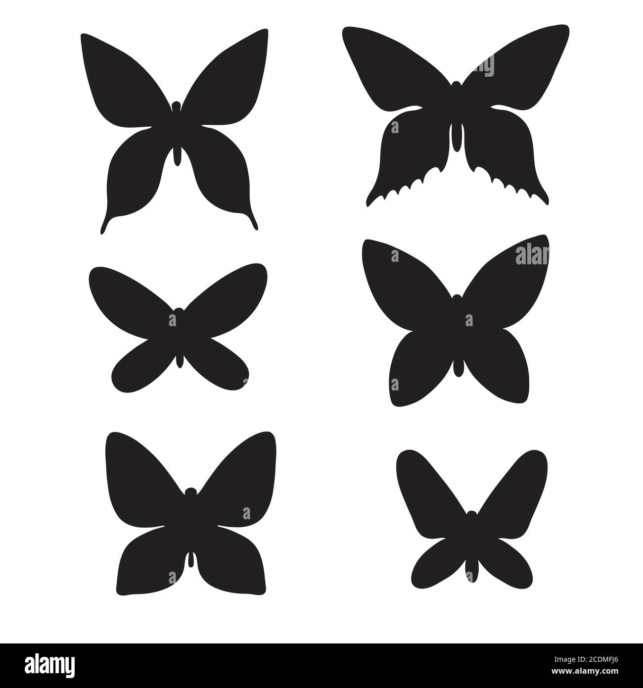 Set of butterflies shapes. Vector illustration Stock Vector Image & Art ...