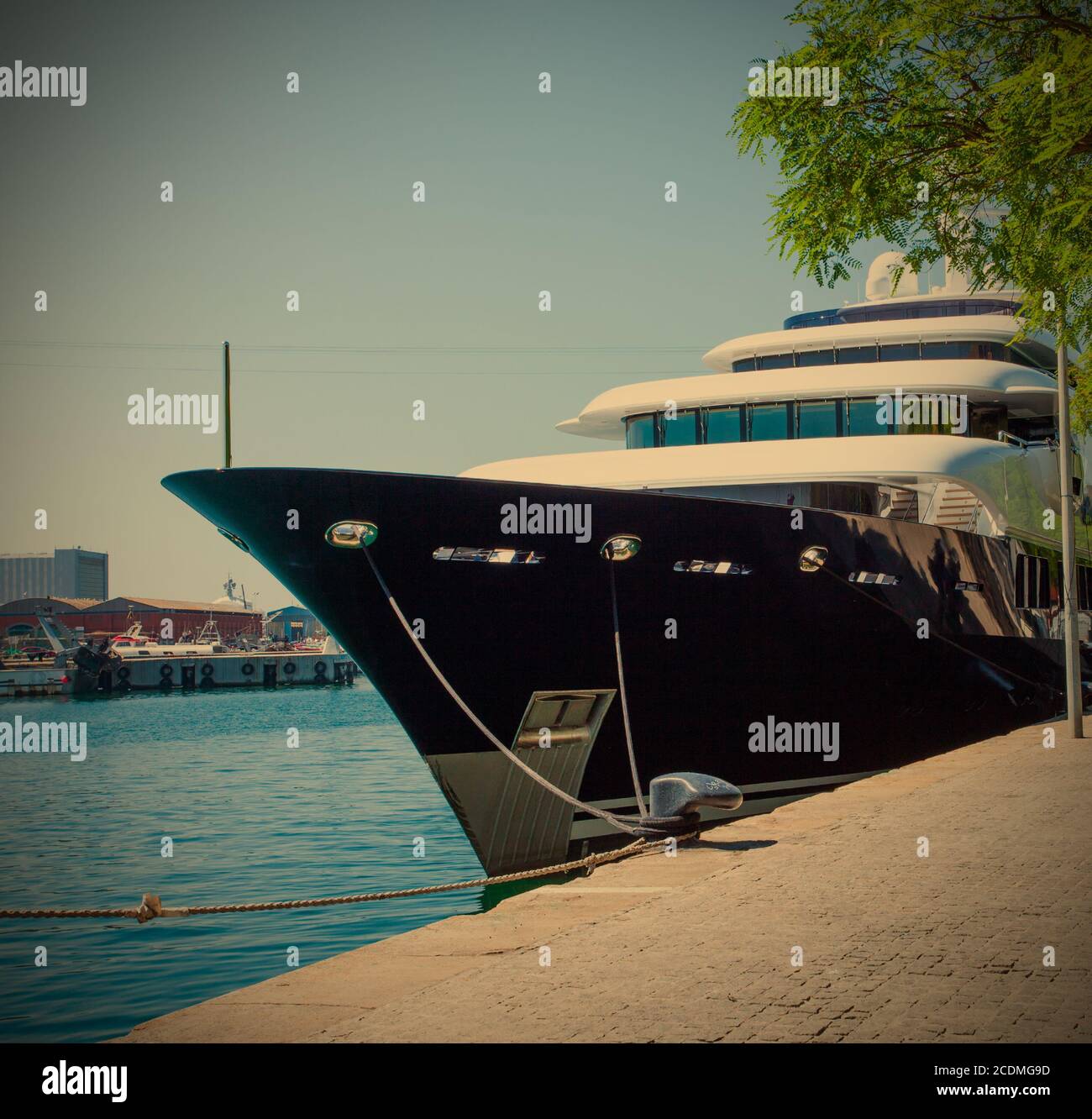 Moll d'Espanya, Barcelona, Spain, JUNY 13, 2013, Yacht Martha Ann Stock ...