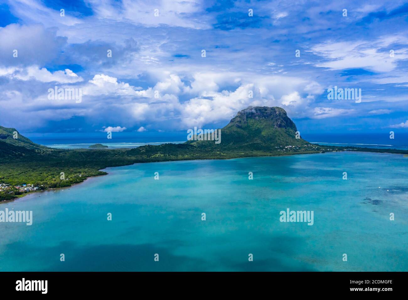 Aerial view, Mountain le Morne, Mauritius Stock Photo - Alamy