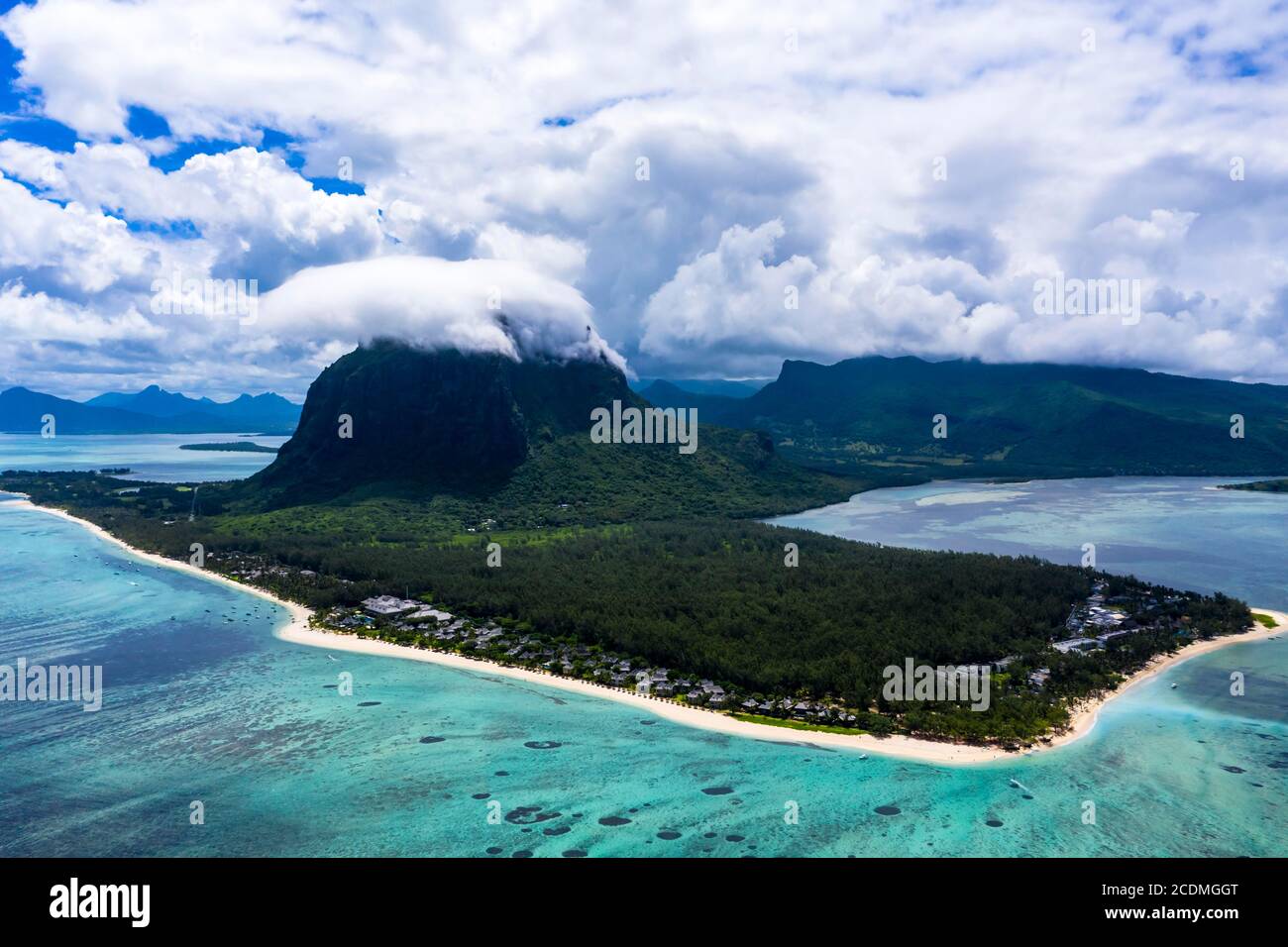 Aerial view, Mountain le Morne, Mauritius Stock Photo - Alamy