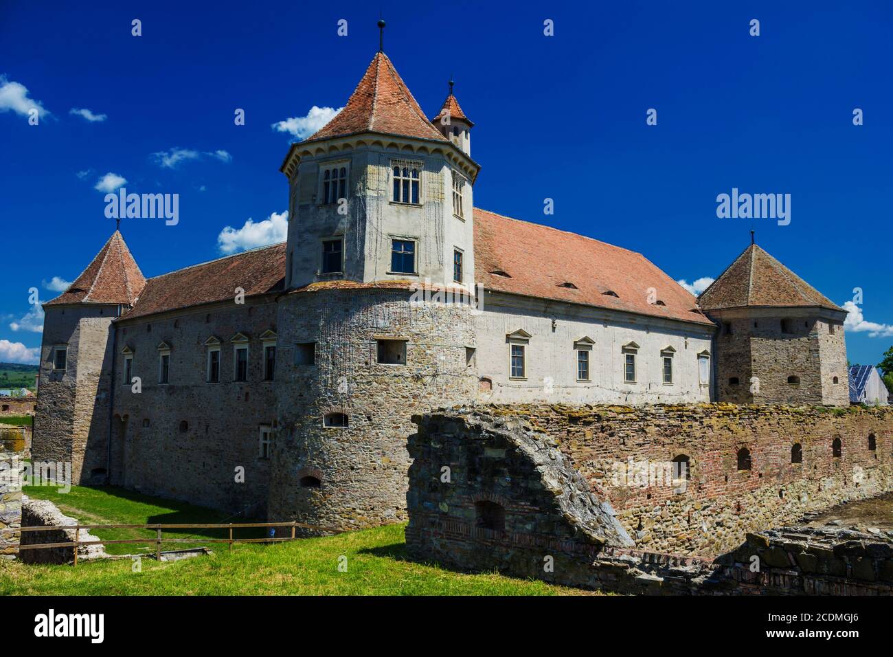 Fagaras fortress and castle - Fagaras, Romania, Transylvania Stock ...