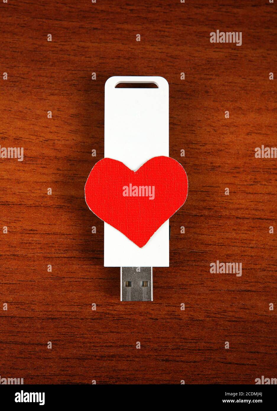 USB Flash Drive with Heart Shape Stock Photo - Alamy