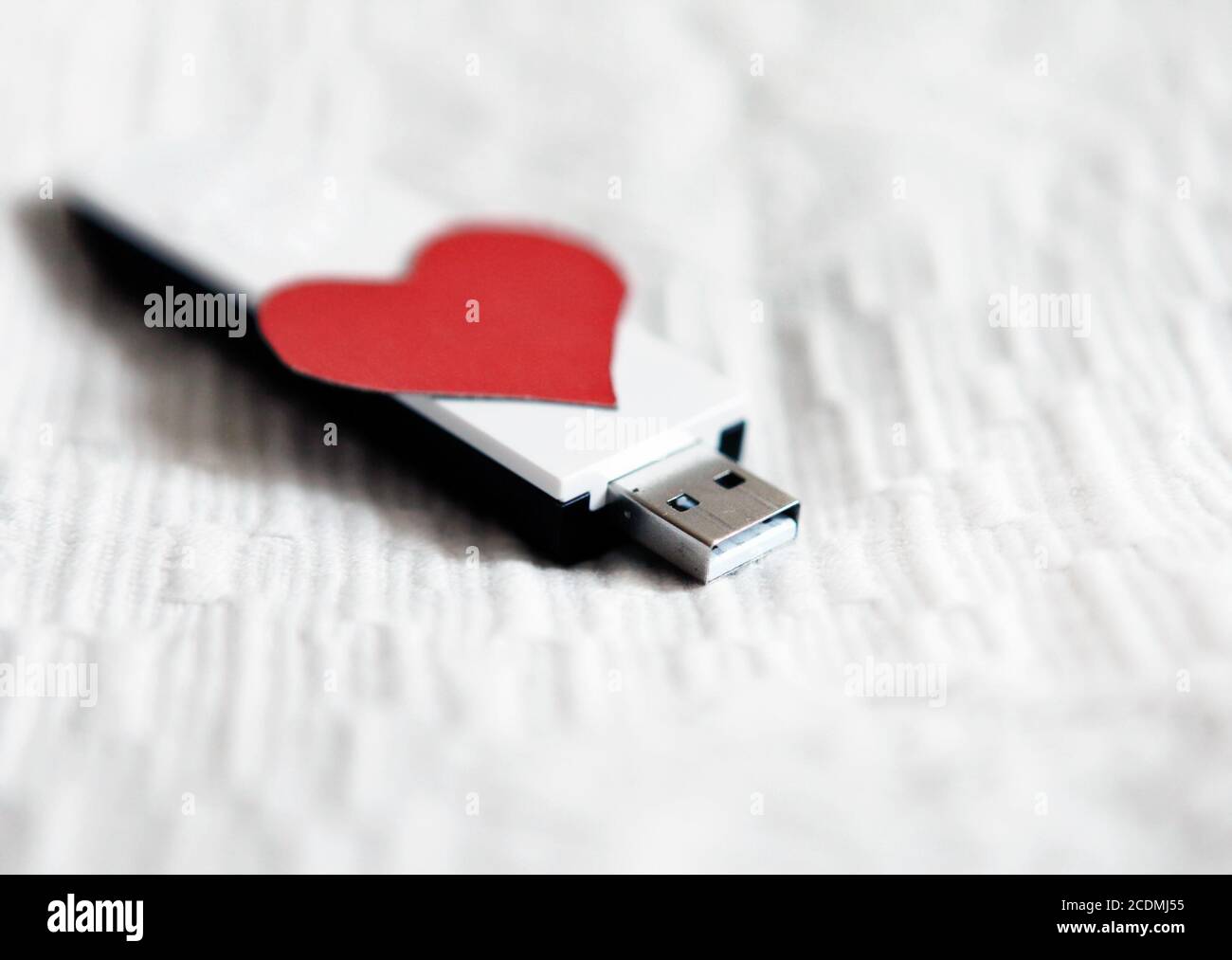 USB Flash Drive with Heart Shape Stock Photo - Alamy
