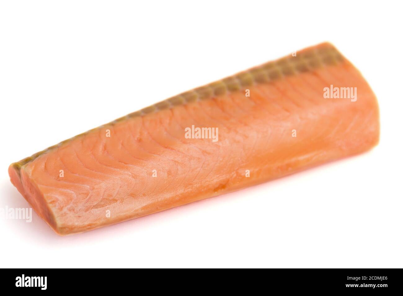 Raw salmon fillet isolated on white Stock Photo - Alamy
