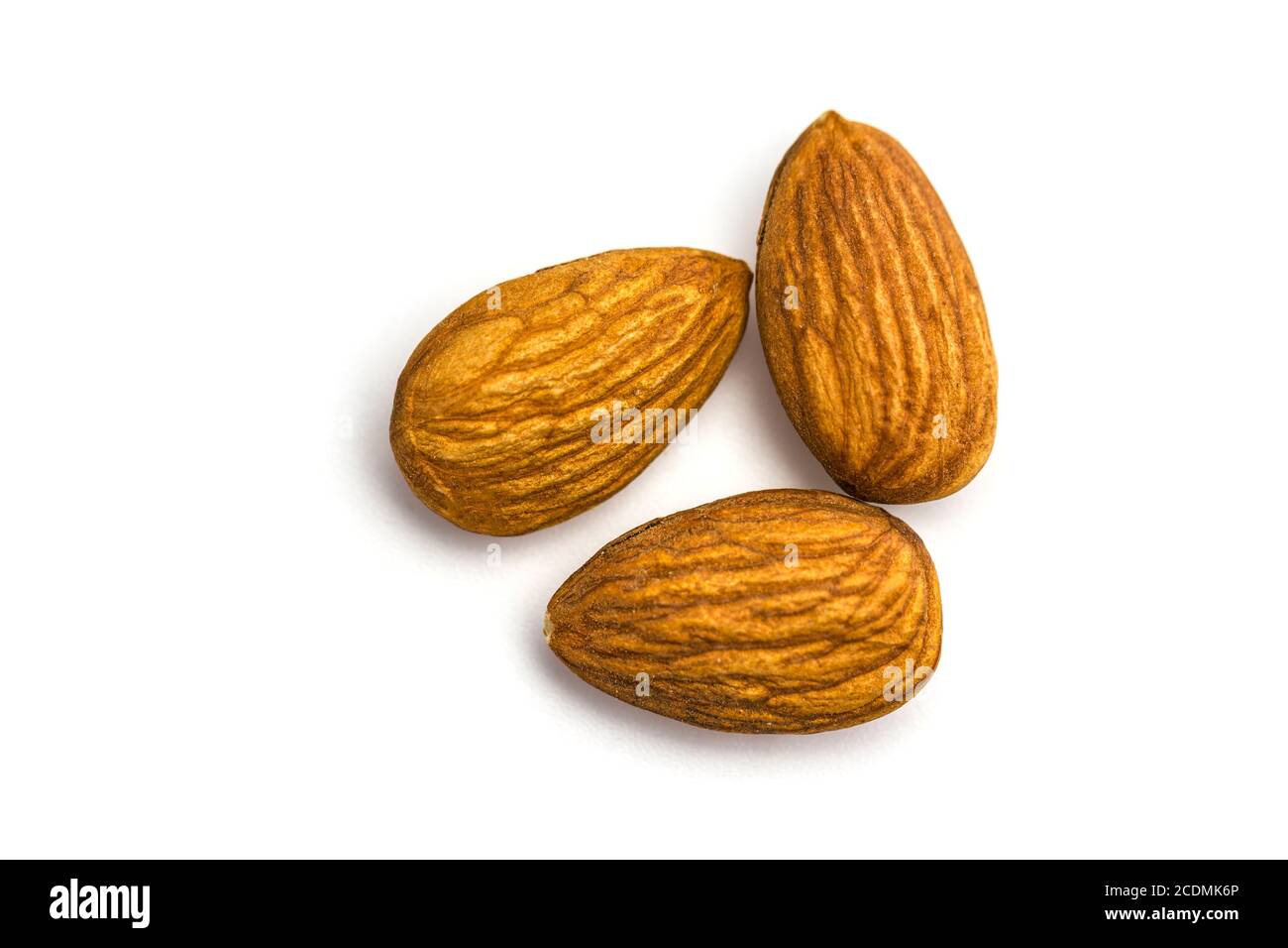 Group of Almond nuts isolated on white background Stock Photo - Alamy