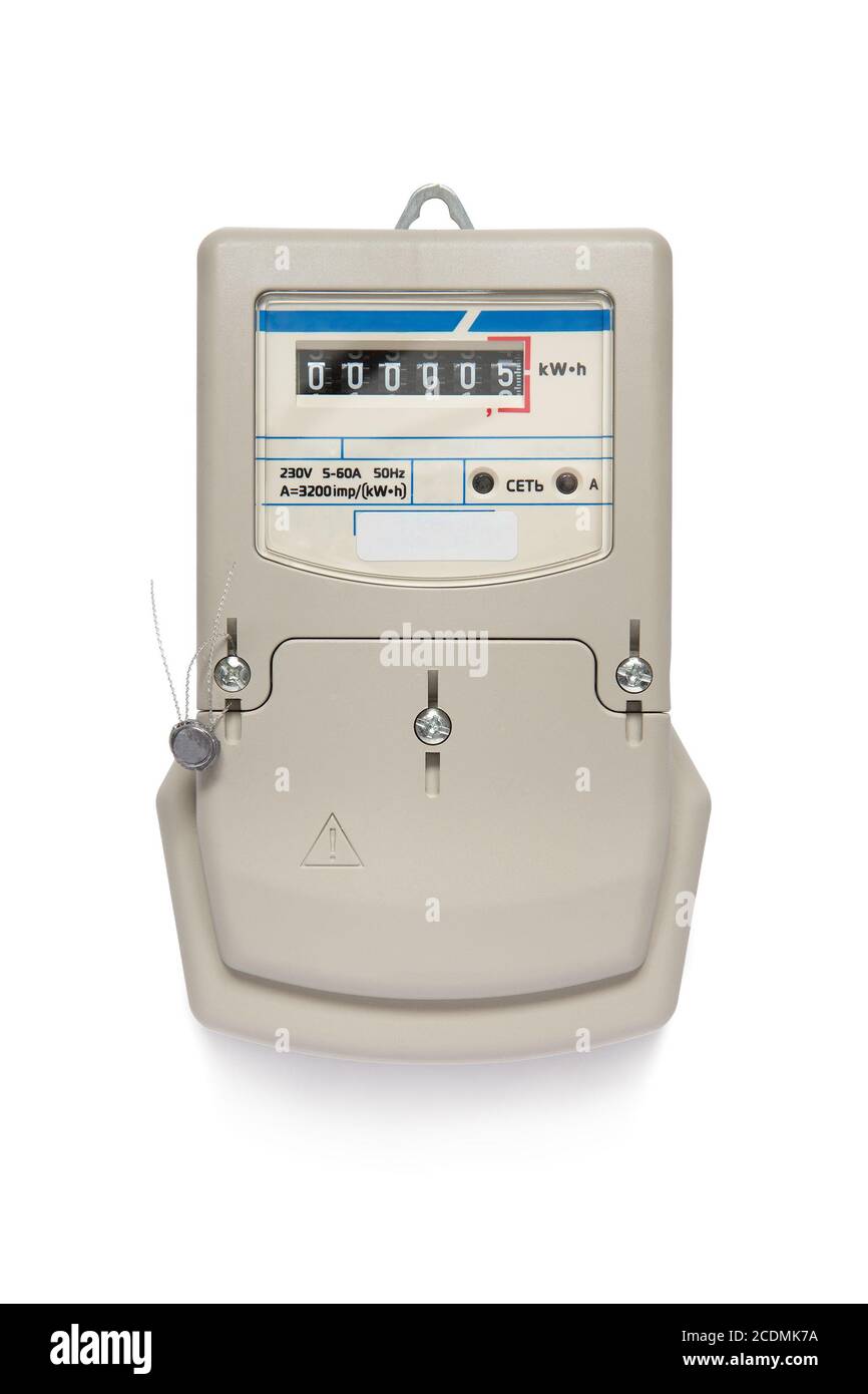 Electricity electric meter meter Cut Out Stock Images & Pictures - Alamy