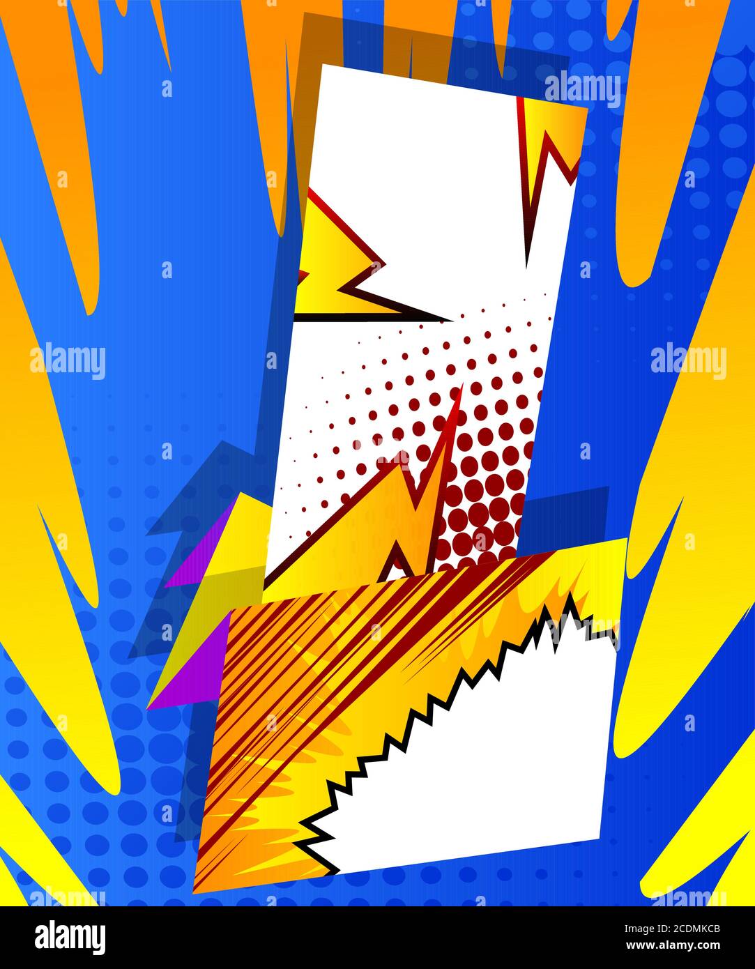 Comic book design colored background with banner and ribbon. Cartoon ...