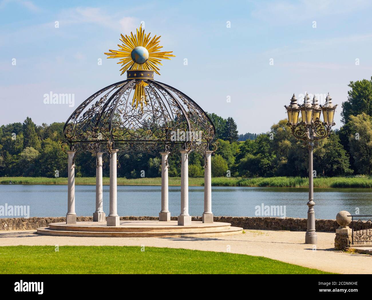 Pavilion on the beach promenade at Waginger See, Waging am See ...