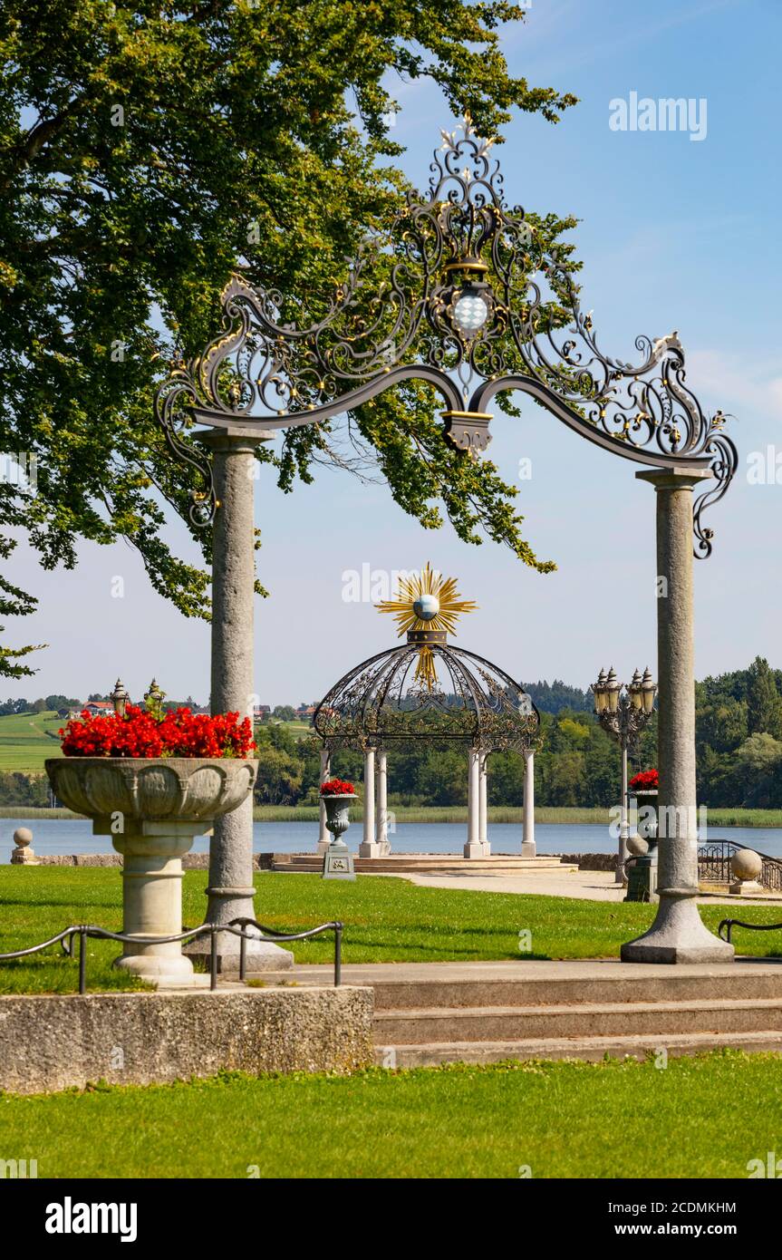 Pavilion on the beach promenade at Waginger See, Waging am See ...