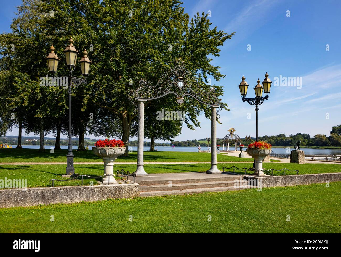 Pavilion on the beach promenade at Waginger See, Waging am See ...