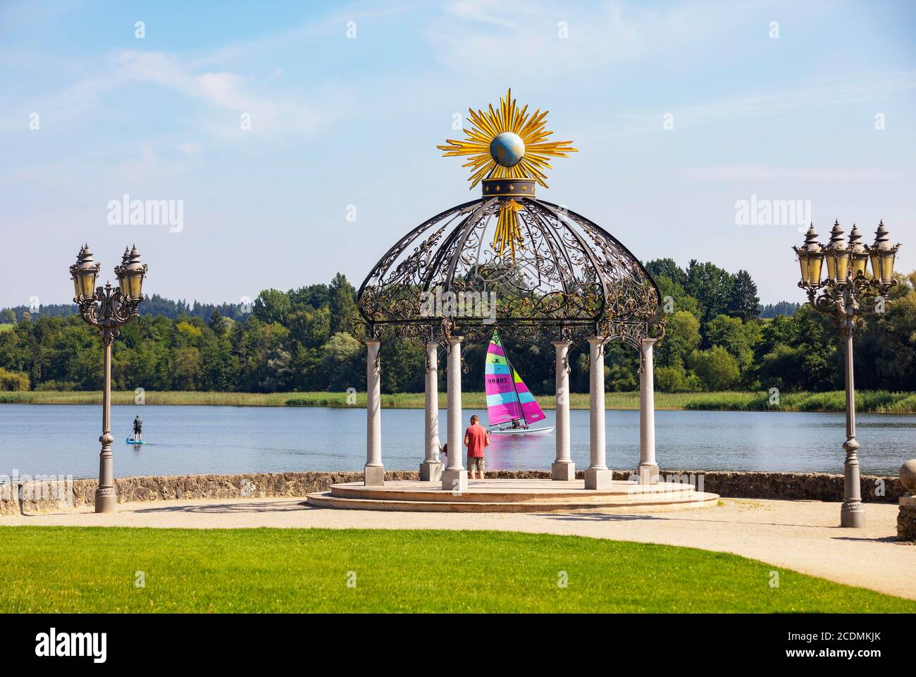 Pavilion on the beach promenade at Waginger See, Waging am See ...