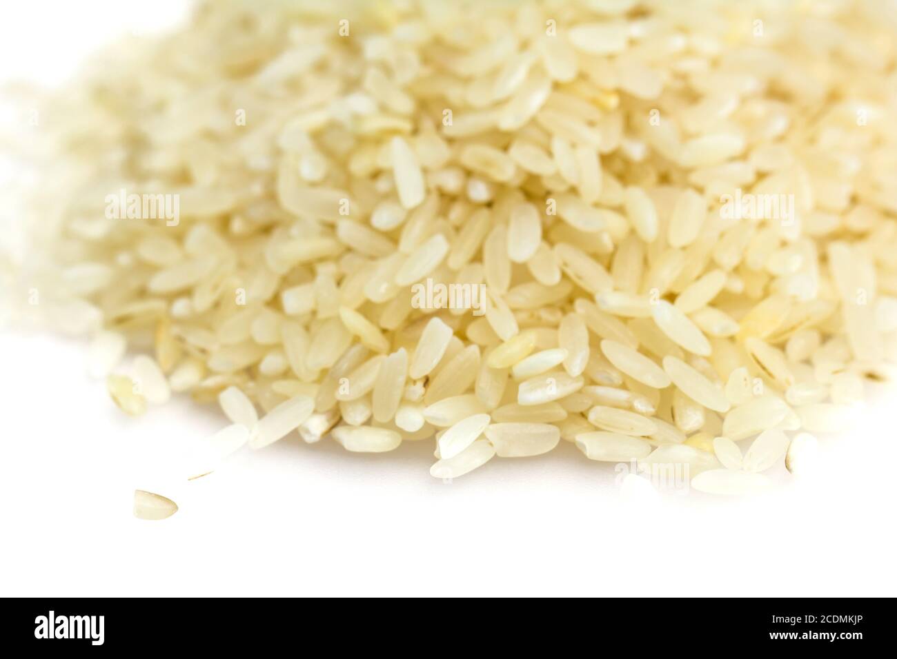 The boiled Chinese rice a hill isolated on white background Stock Photo ...