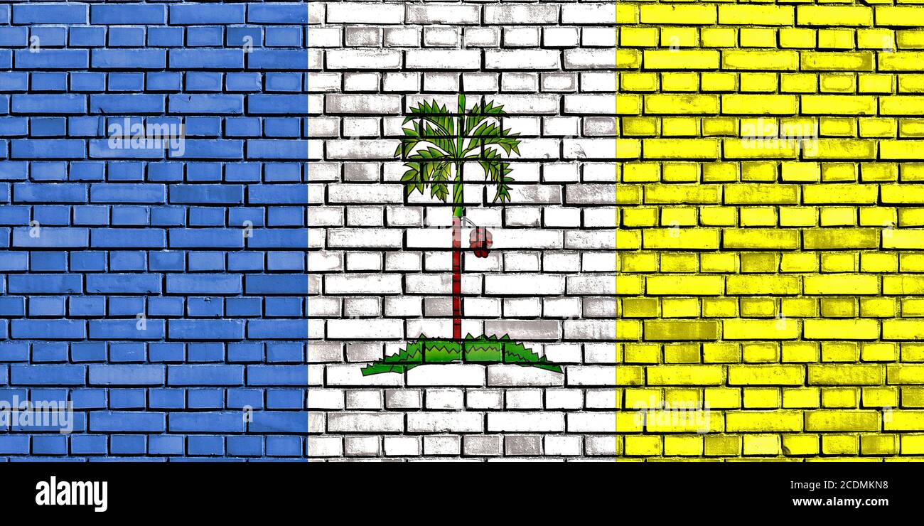flag of Penang painted on brick wall Stock Photo - Alamy