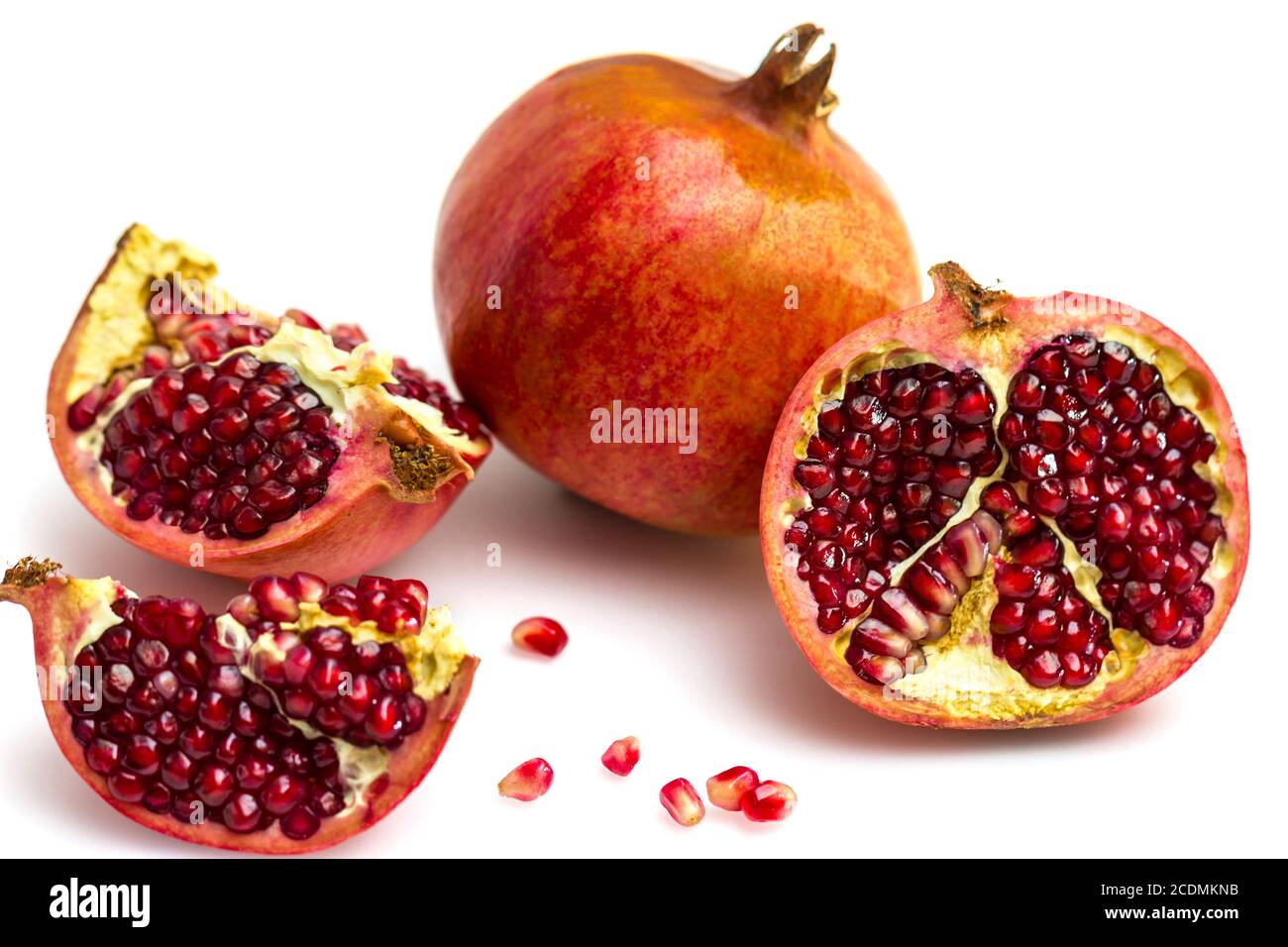 Pomegranate isolated on white background Stock Photo - Alamy