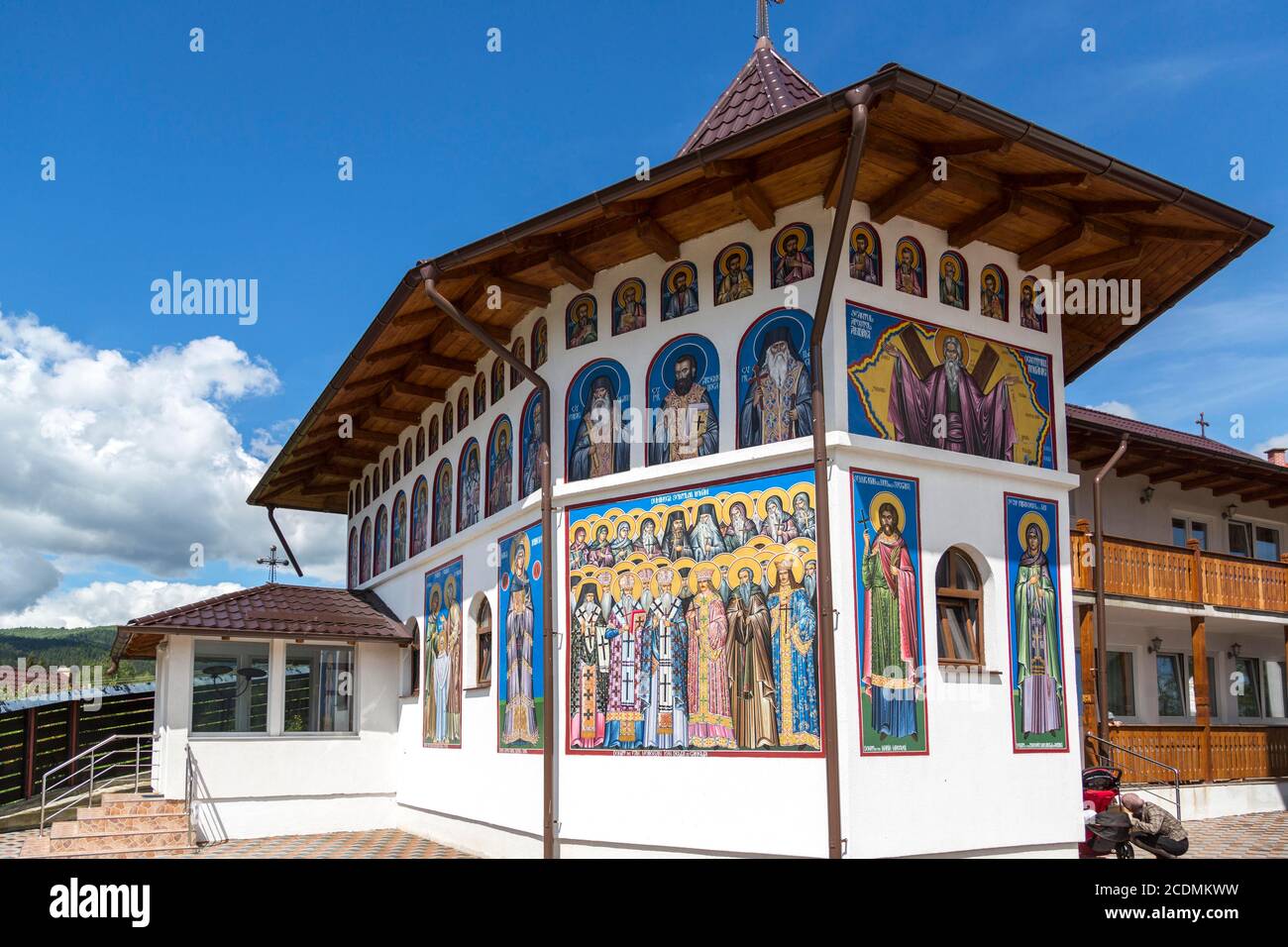 Part of the new monastery Humor, Humor, Romania Stock Photo - Alamy