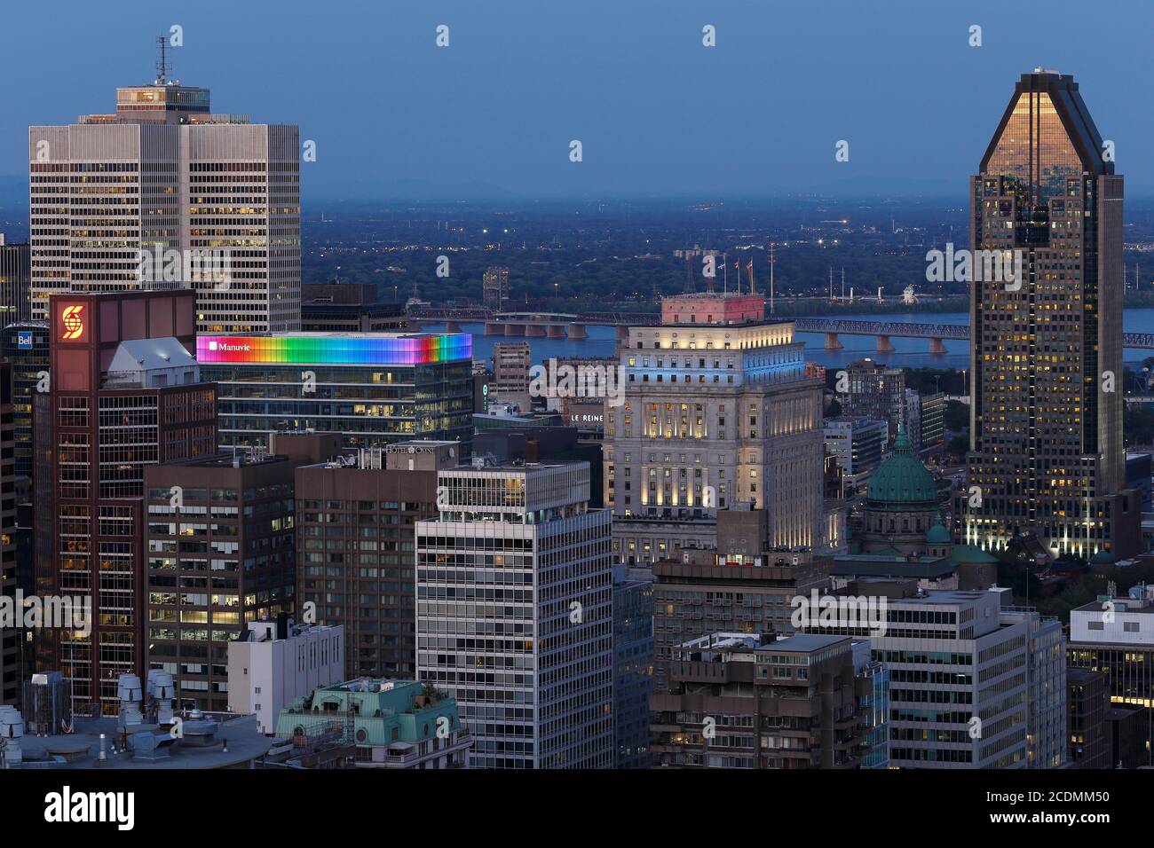 View of the City from Mount Royal, Downtown, Montreal, Province of ...