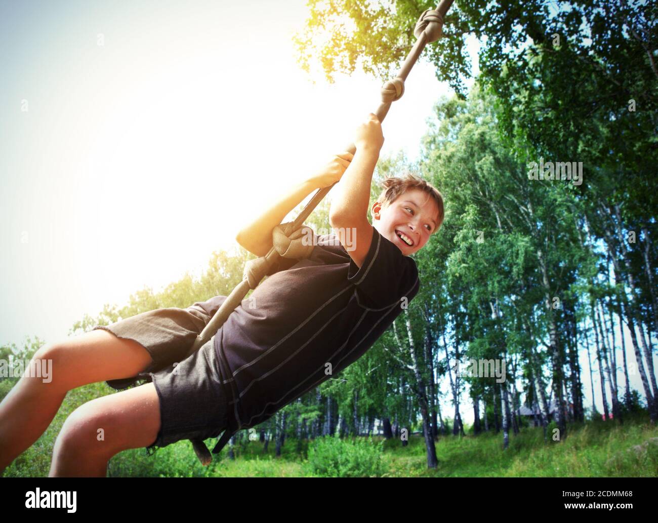 Kid boy jump rope hi-res stock photography and images - Alamy