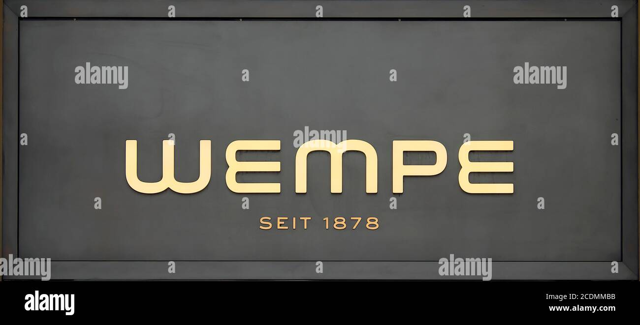 Wempe, sign, noble brand, Maximilianstrasse, Munich, Bavaria, Germany ...