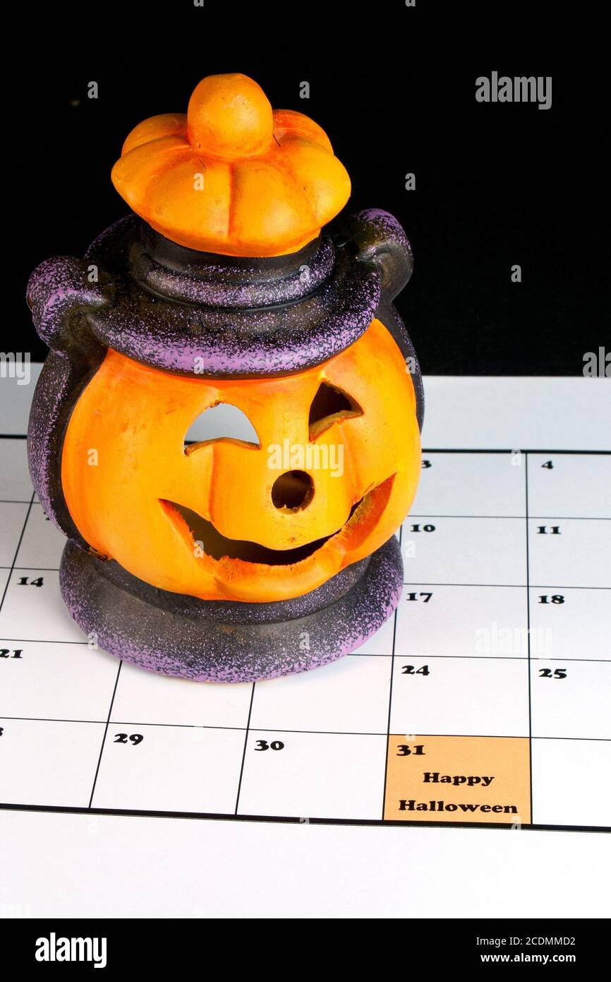 Halloween calendar hi-res stock photography and images - Alamy