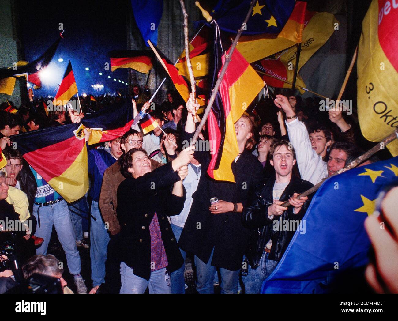 Reunification, Festival of Unity on 2/ 3.10.1990, celebration at the ...