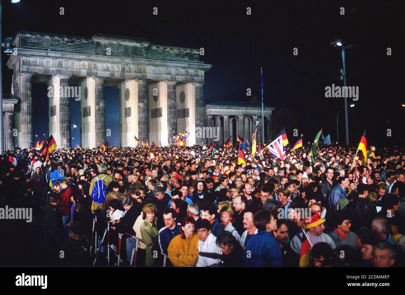 Reunification ceremony in front of the reichstag hi-res stock ...
