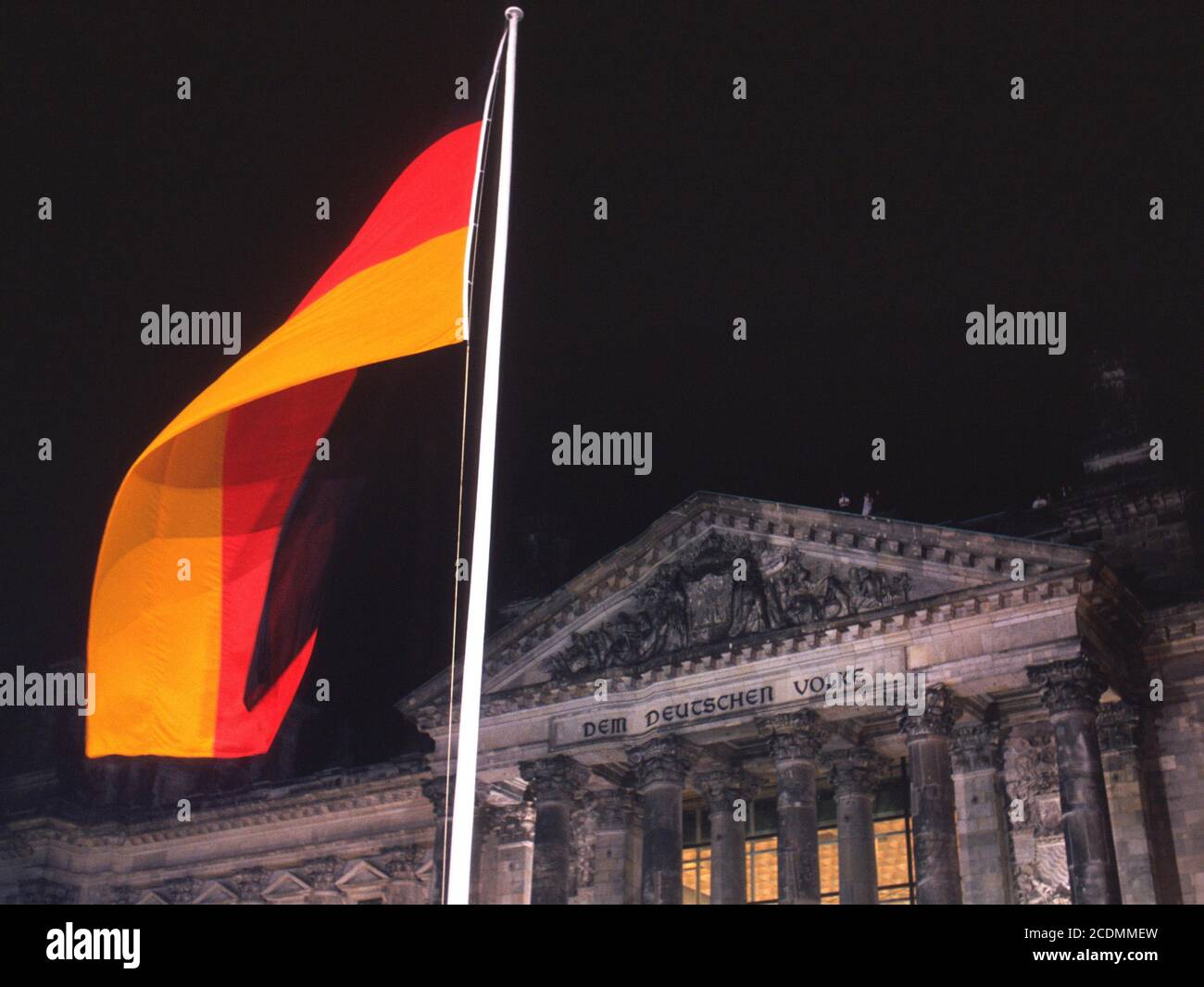 Festival of Unity on 2/3 October 1990, reunification ceremony in front ...