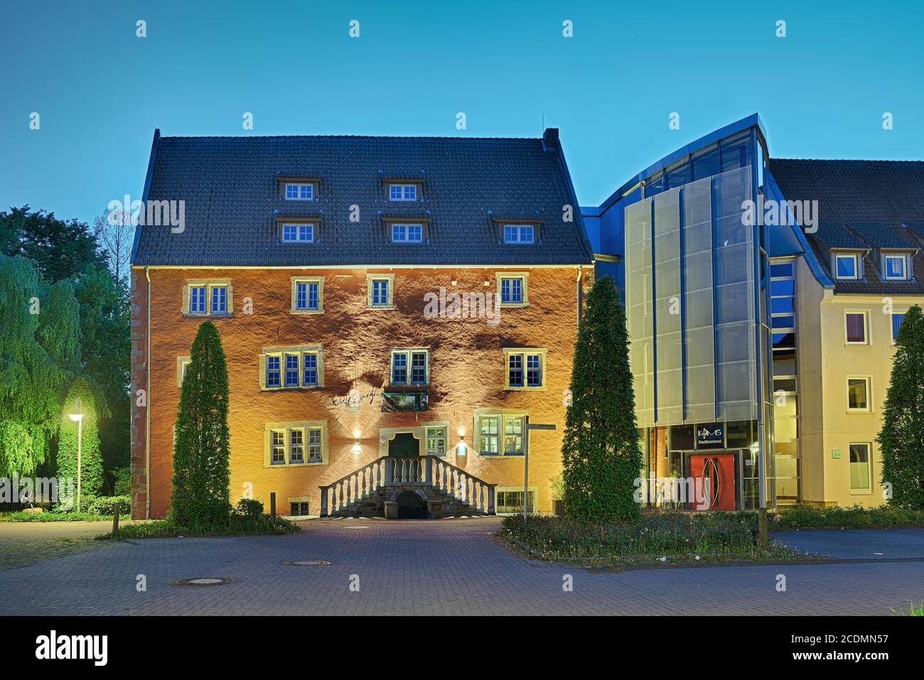 Eulenburg, museum, illuminated, Rinteln, Germany Stock Photo - Alamy