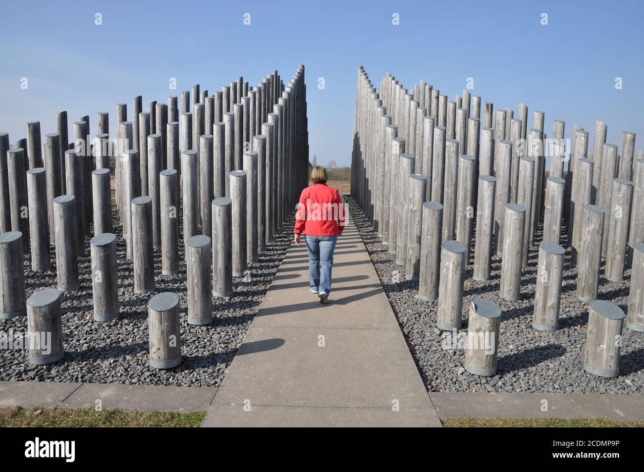 Rod pyramid near Dreieich Stock Photo - Alamy