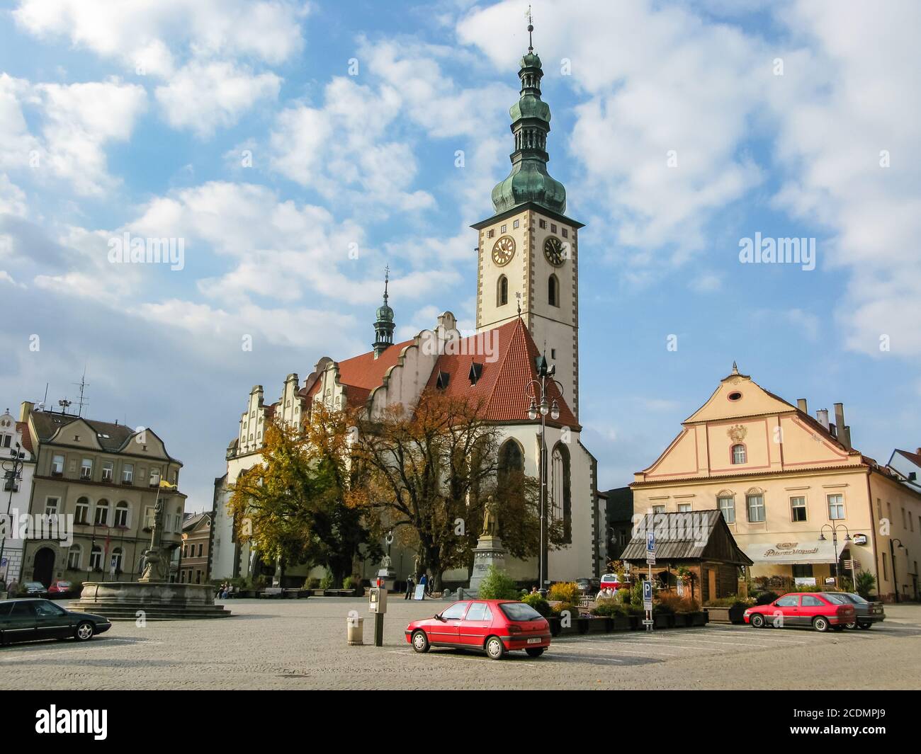 Old town central square panorama in Tabor, Czech Republic Stock Photo ...